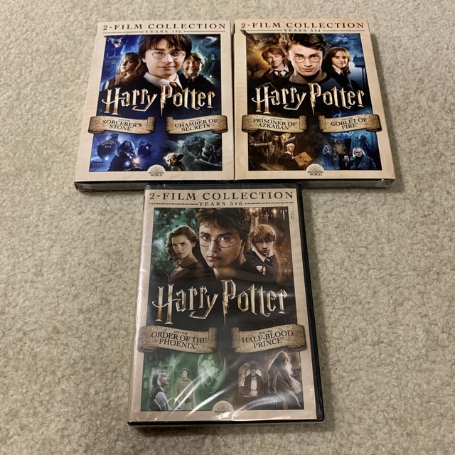 LOT OF 3 Harry Potter 2-Films Collection Set Year 1-6 DVD 6 Movies NEW ...
