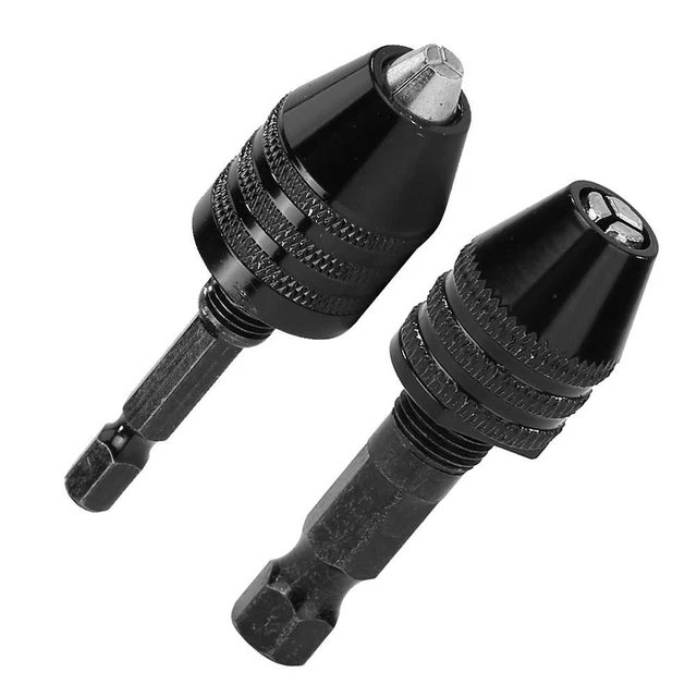 1PC 0.3-6.5MM/0.3-8MM KEYLESS Drill Chuck Adapter Impact Hex Shank Tool ...