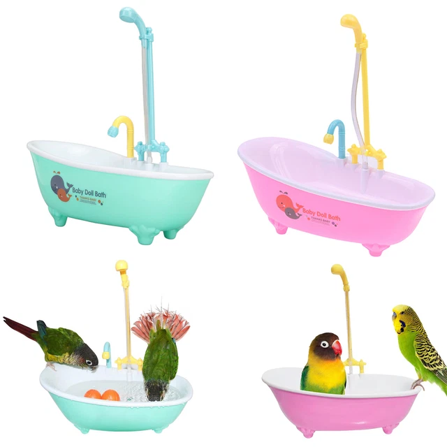 PET BIRD SHOWER Bath Tub Parrot Automatic Bathtub Bathing Bath Basin ...