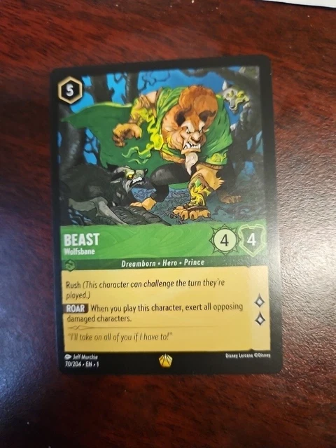 LORCANA BEAST WOLFSBANE 70/204 The First Chapter légendaire Disney NON-FOIL EUR 8,88 - PicClick FR