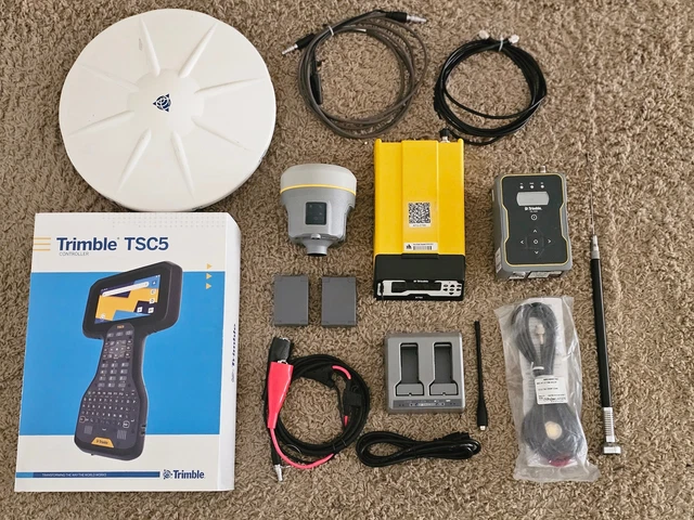 TRIMBLE R12I, R750, TSC5 y TDL450Hx Base y Rover UHF Topografía RTK Kit ...
