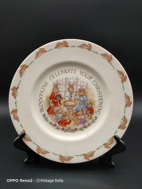 ROYAL DOULTON &BUNNYKINS Celebrate Your Christening" Collector Plate ...