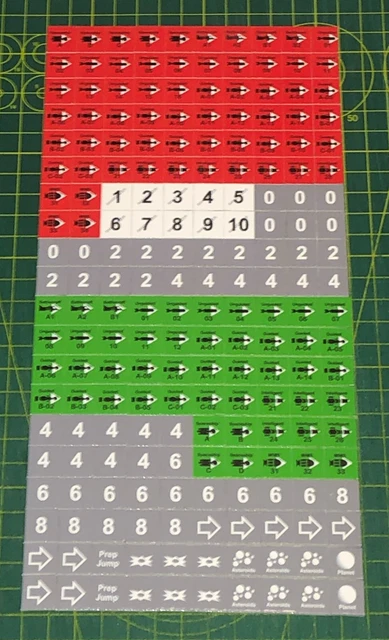 DELTAVEE, SPACE COMBAT 3D, from Ares #09, complete game, 200 counters ...