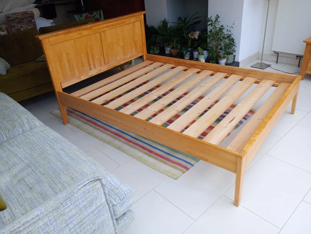 BIRCH WOOD DOUBLE bed frame £52.70 - PicClick UK
