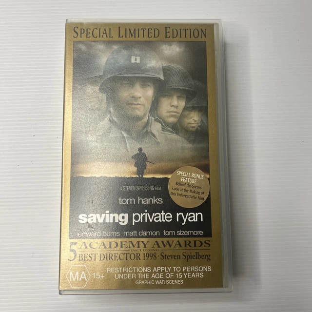 SAVING PRIVATE RYAN: Special Limited Edition VHS Tape Movie Rated MA15 ...
