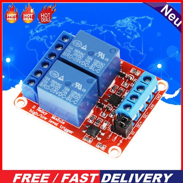 1/2/4/8 CHANNEL RELAY Switch Module with Optocoupler 5V 12V 24V (2 ...