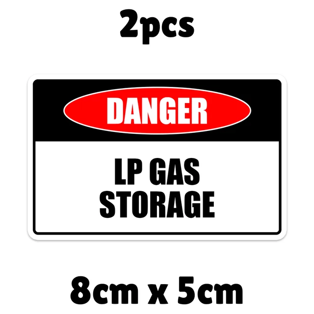 2 X LP Gas Storage Danger Warning Safety Sign Label Sticker Decal EUR 3 ...