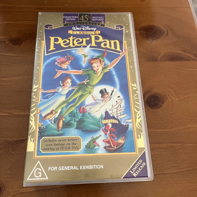 PETER PAN VHS Disney Classics Collector’s Edition Video Limited Release ...
