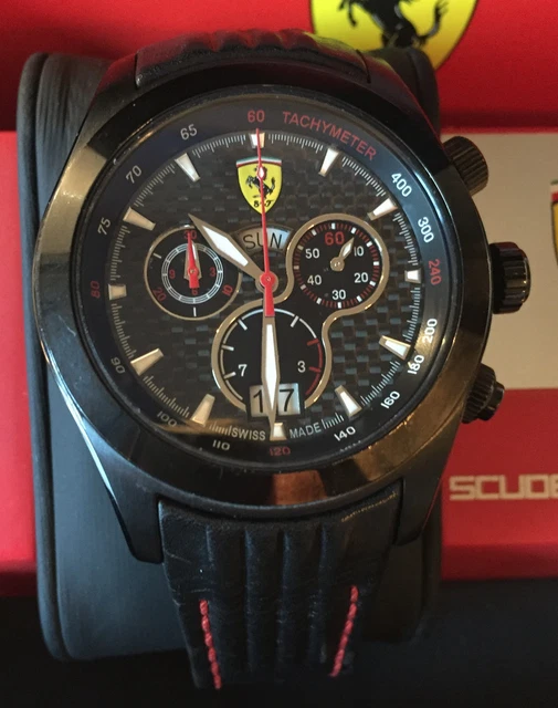 SCUDERIA FERRARI CHRONOGRAPH Herrenuhr Paddock Watch Carbon inkl Box ...
