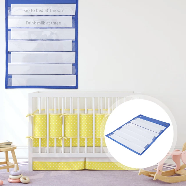 CLEAR POCKET CHART Hanging Classroom Pouches Phonics Teaching Board £14 ...