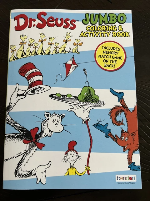 DR. SEUSS COLORING Book Jumbo Coloring and Activity Book Lot Of 3 $9.50 ...