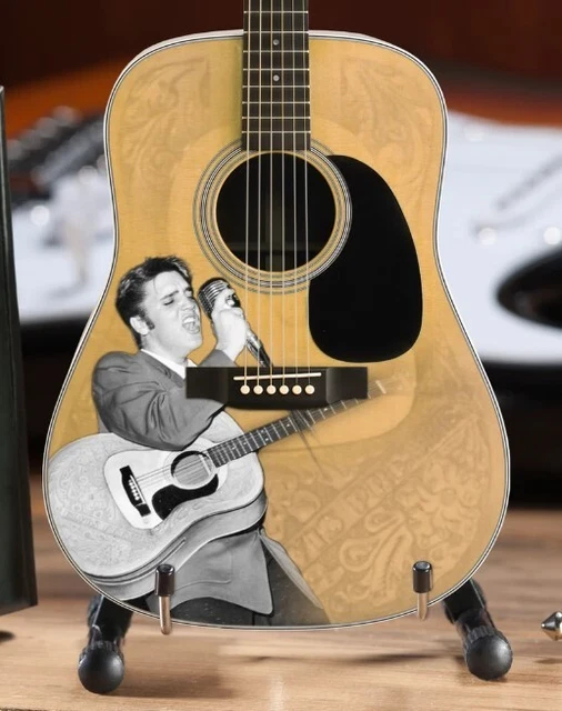 REPLICA ELVIS PRESLEY '55 Tribute Acoustic Miniature Guitar Licensed ...