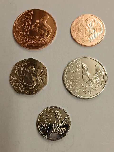 ROYAL MINT 2024 Definitive 5 Coin Set 1p, 2p, 5p, 10p 20p Brilliant ...