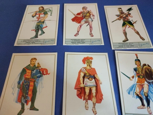 COLLECTION 6 LIEBIG Figures with Band SERIES N.298 Antique Uniformology ...