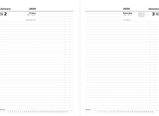 LETTS 2026 STANDARD A4 Day A Page Diary English Planner Hardback ...