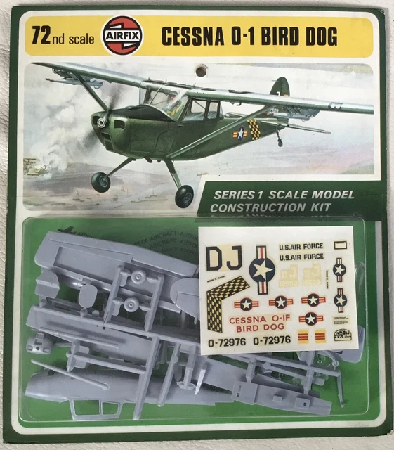 1973 AIRFIX CESSNA 0-1 Bird dog Series 1 model kit 1/72 scale blister ...