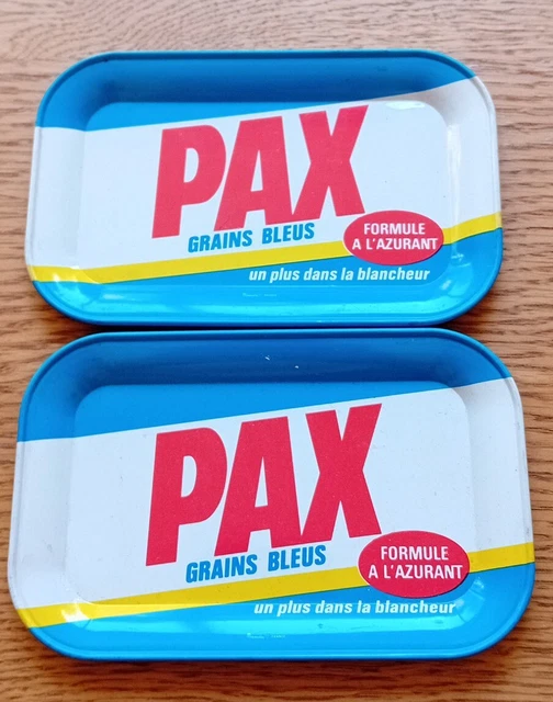 LOT DE 2 Plateaux Objet Publicitaire Collection Lessive PAX En Tole EUR ...