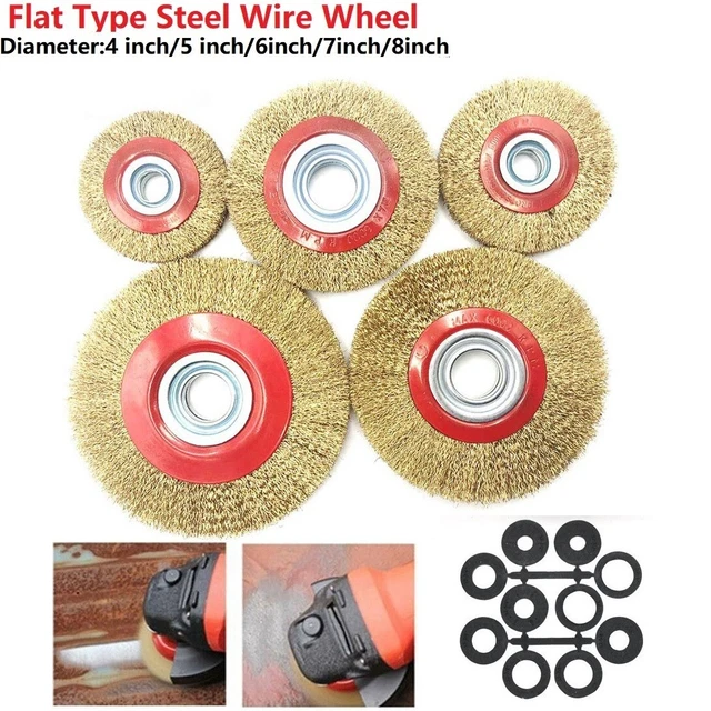 RUST AND PAINT Removal Wire Brush Wheel 100mm Bench Grinder Compatible ...
