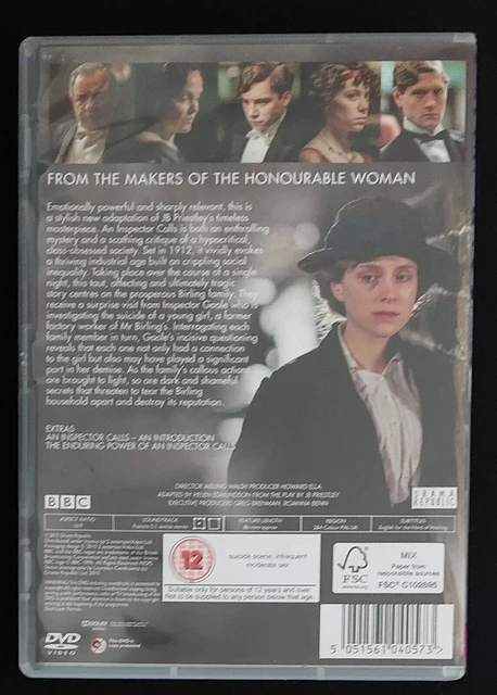 AN INSPECTOR CALLS DVD BBC Film Movie David Thewlis Miranda Richardson ...