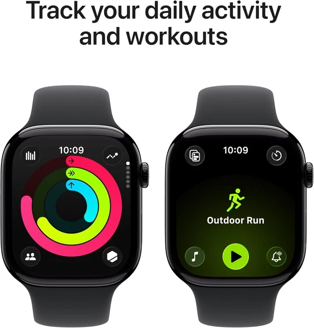 APPLE WATCH SERIES 11 42mm GPS Jet Black Alum Case Black Sports Band M ...