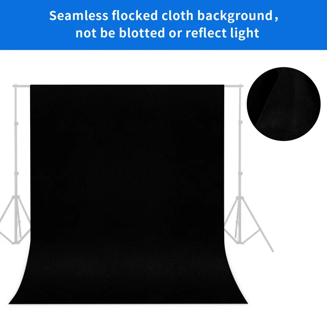SELENS 3X5FT SOLID Seamless Flocked Backdrop Background Cloth ...