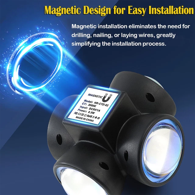 1-10X LED SMART Gradient Motion Sensor Ambient Night Light Wall Lamp ...