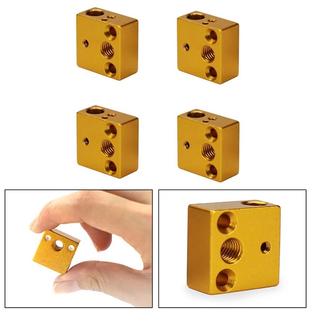 BRASS HEATING BLOCKS Compatible with For Ender and For CR10 Set of Four ...