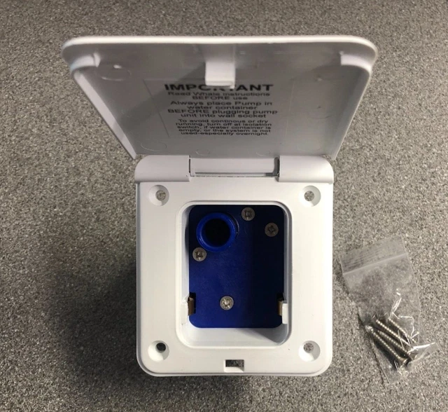 WHALE WATERMASTER WATER Inlet Socket White w/o Pressure Switch Caravan ...