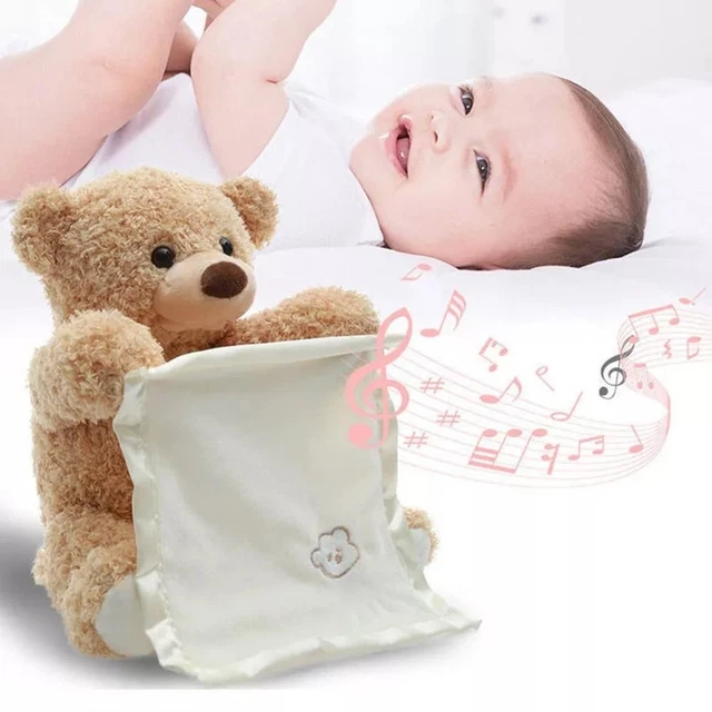 PEEK-A-BOO TEDDY BEAR Plush Interactive Soft Toy Doll Kids Birthday ...