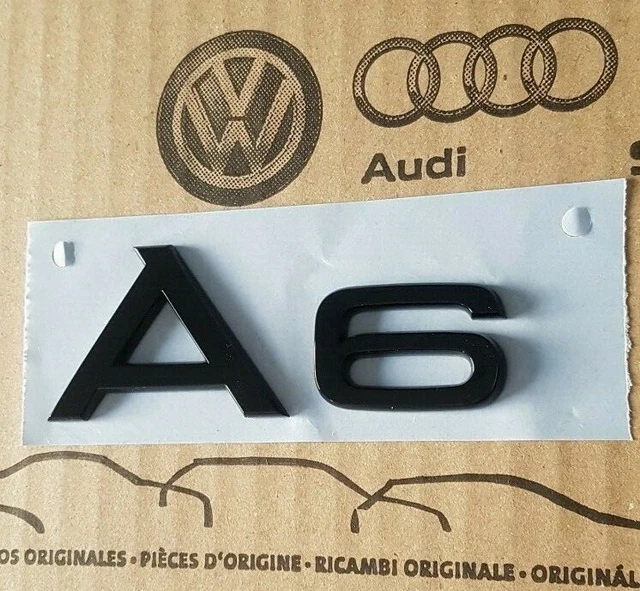 ORIGINAL AUDI A6 Logo Schriftzug schwarz Emblem Aufkleber hinten ...