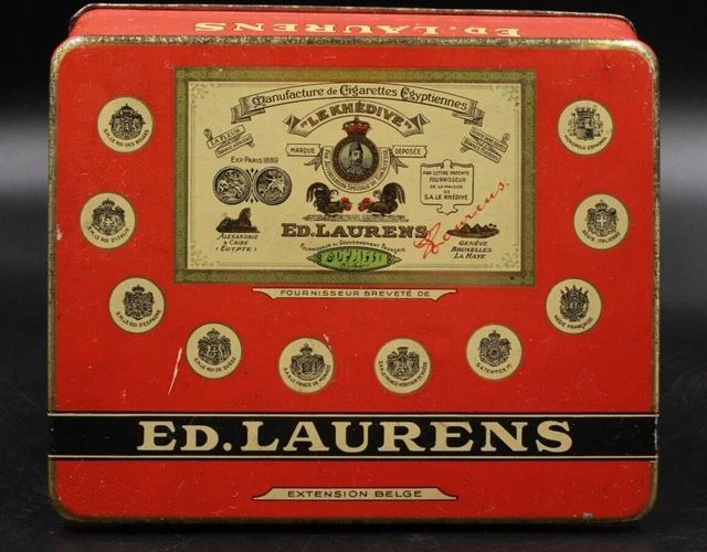 ALTE BLECHDOSE SCHWEIZ Zigaretten Ed. Laurens Rot SCARABET Cairo ...