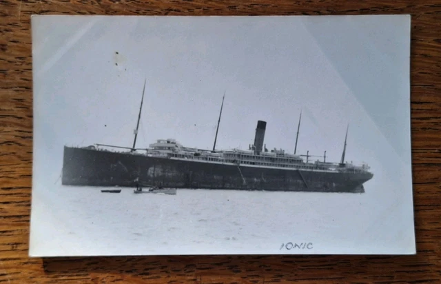 WHITE STAR LINE Ionic real photo original postcard c1930s £7.48 - PicClick UK