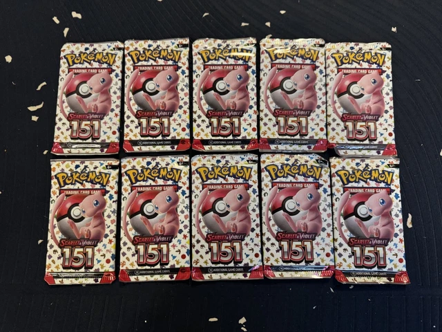 10X POKÉMON SCARLET & Violet 151 Booster Packs - Brand New Sealed ...