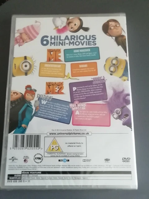 6 MINI-MOVIES COLLECTION from Despicable me/Despicable 2 dvd. Brand New ...
