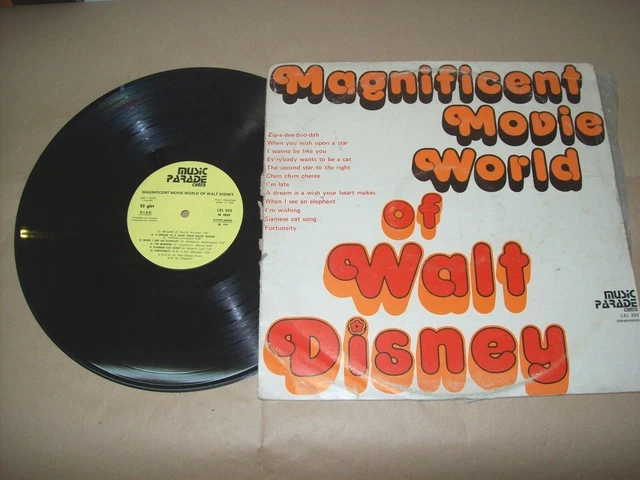 MAGNIFICENT MOVIE WORLD Of Walt Disney Music Parade Cetra Lel 253 33 ...
