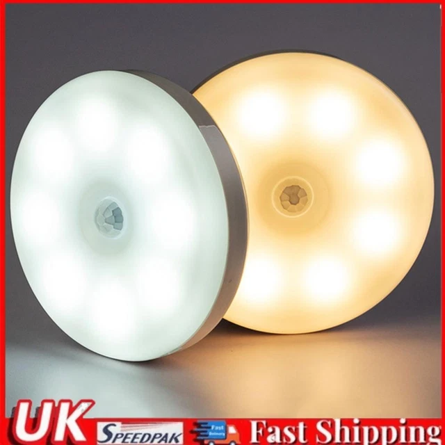 PIR MOTION SENSOR Lamp USB Charging Small LED Night Lamp for Wall ...