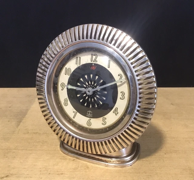VINTAGE EQUITY ALARM CLOCK KALEIDOSCOPE HYPNOSIS 1950s DECO STYLE ...