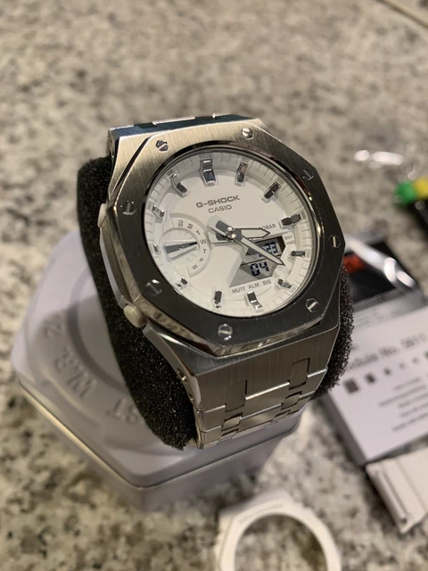 OROLOGIO CASIO G-SHOCK GMA-S2100 Acciaio Casioak Mini Raro Bianco AP ...