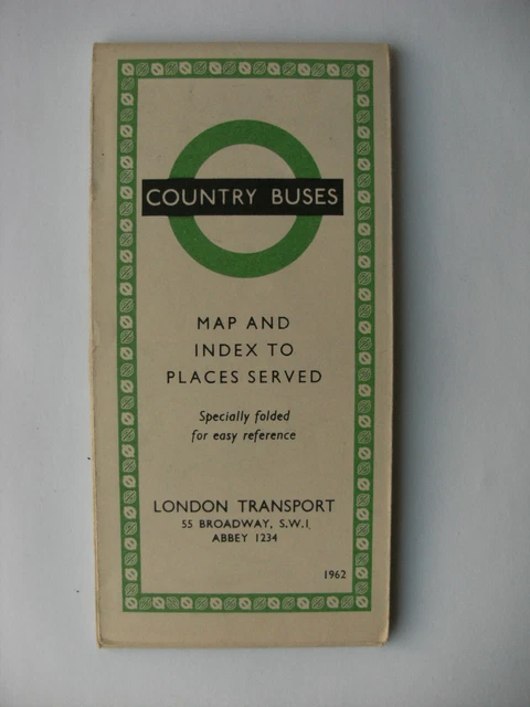 1962 LONDON TRANSPORT Country Bus Route Map No 3 (Shop Ref LC7) £3.95 ...