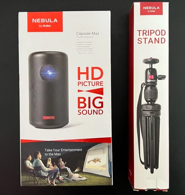 NEBULA BY ANKER Capsule Max, Mini Beamer mit Stativ Tripod Stand EUR ...