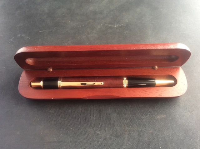 SUZANO PULP & Paper PEN Collectable Boxed Cased in Wooden Box Brazilian ...