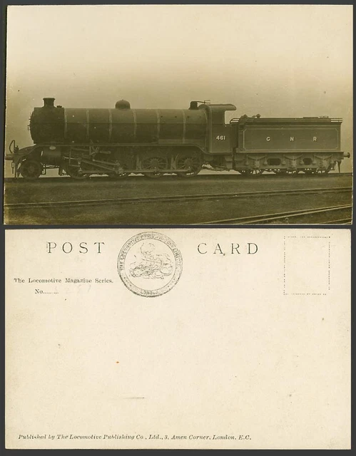 G.N.R. LOCOMOTIVE TRAIN Engine No. 461 Railway Railroad Old Real Photo ...