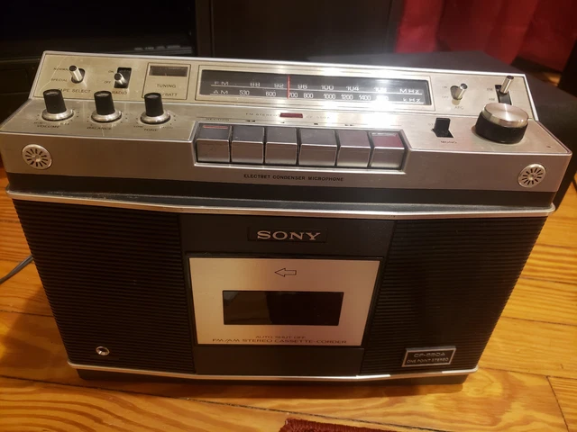 RARE VINTAGE SONY CF-550A One Point Stereo AM/FM Cassette Recorder Boom ...