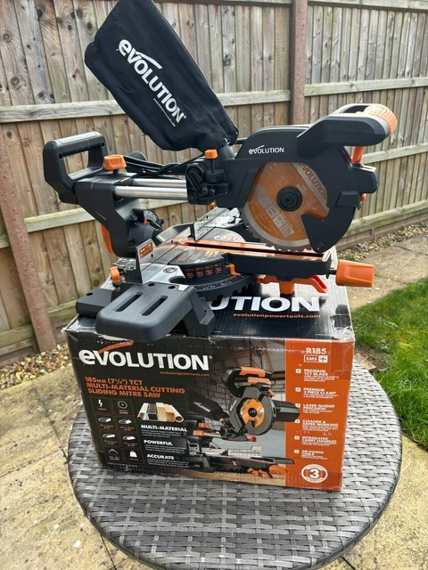 EVOLUTION R185SMS+ 185MM Multi-Material Sliding Mitre Saw - 230V £80.00 ...