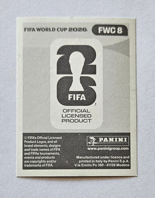PANINI FIFA WORLD Cup 2026 Sticker FWC #8 Trophäe Holofoil Holo EUR 1 ...