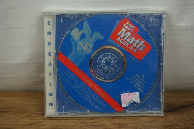 READER RABBIT'S MATH Ages 4-6 PC CD-Rom 2001 Windows Mac Children Kids ...