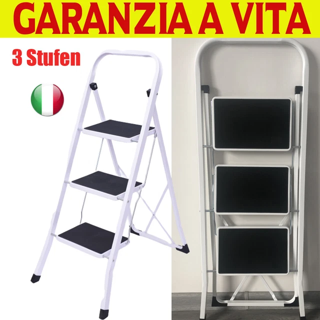 DAYPLUS SCALA A 3 gradini in acciaio Scaletta pieghevole per interni ...