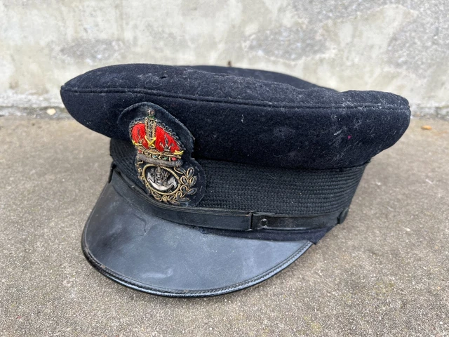 WW1 BRITISH ROYAL Navy Officers Cap £70.00 - PicClick UK