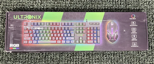 ULTRONIX WIRED RGB Backlit Gaming Keyboard, Gaming Mouse (#R2) $18.00 ...
