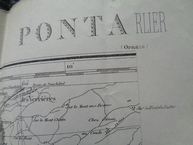 WW1 FRENCH MAP "PONTARLIER" - Early WW1 Map EUR 30,37 - PicClick IT